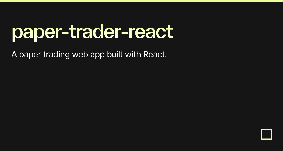 paper-trader-react - Codesandbox