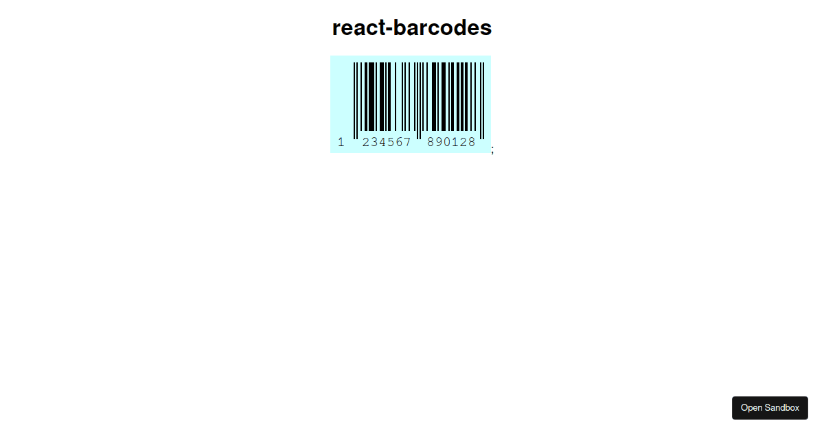 react-barcodes (forked) - Codesandbox