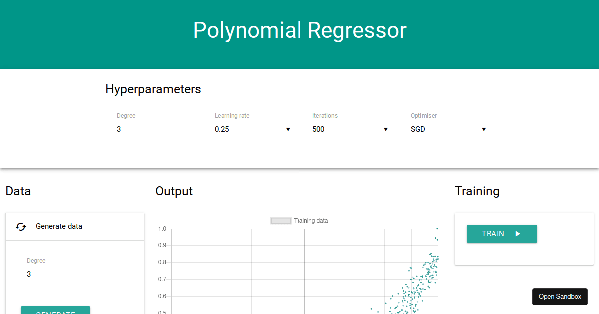 polynomial-regressor - Codesandbox