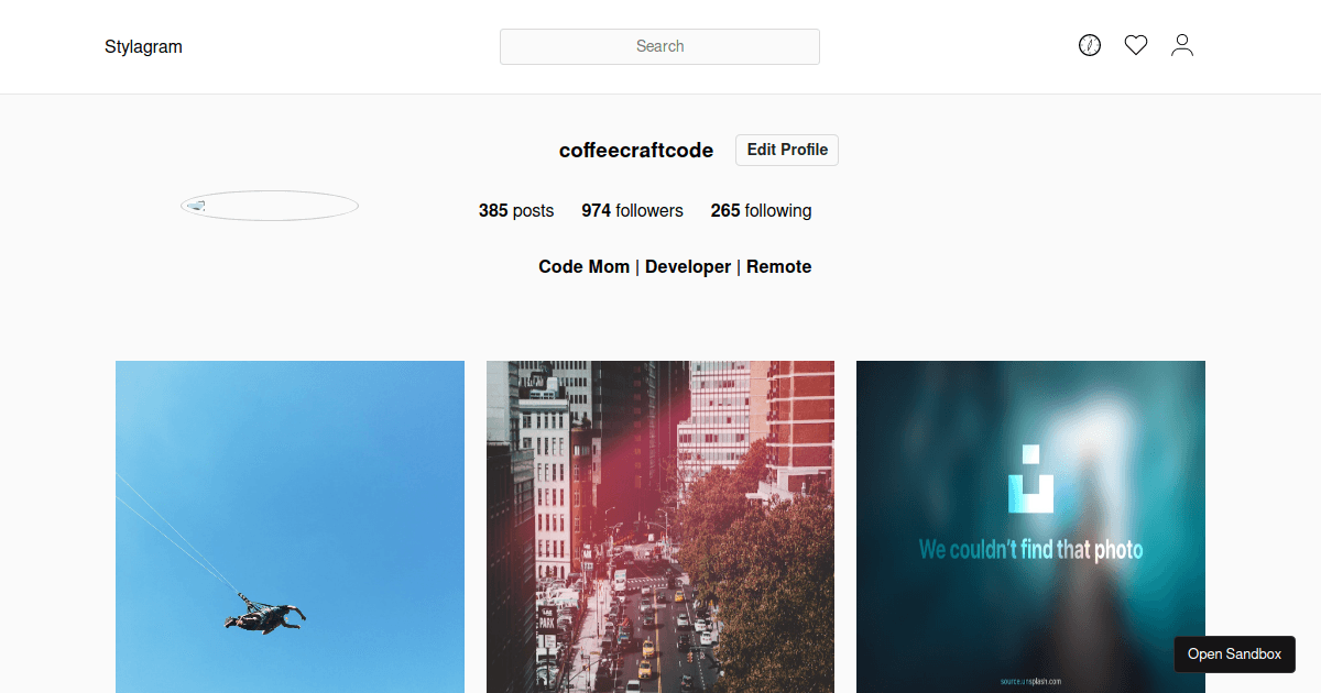 styled-instagram-example - Codesandbox