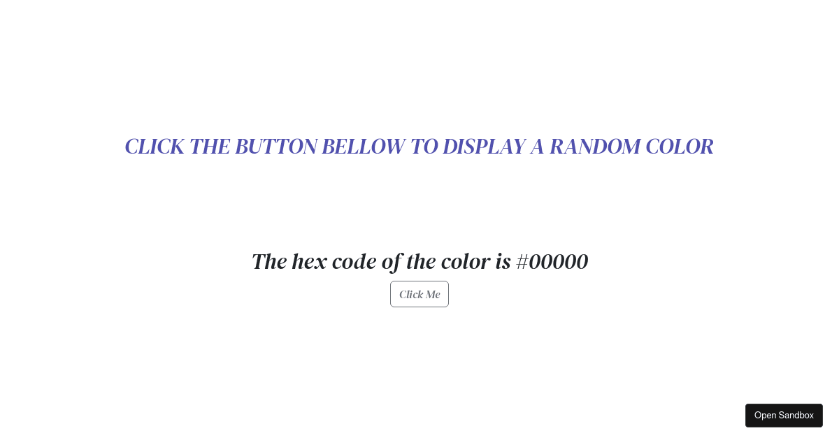 Hex-Colors - Codesandbox