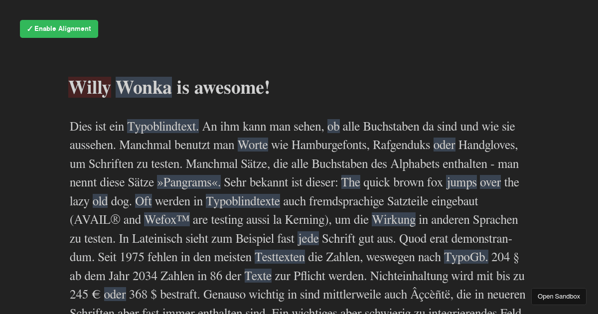 react-optical-aligned-example - Codesandbox