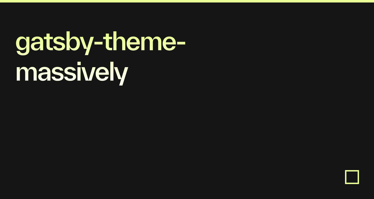 gatsby-theme-massively - Codesandbox