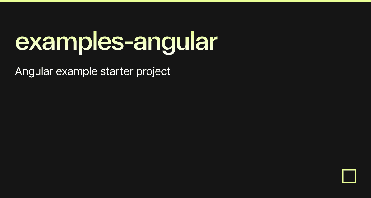 examples-angular - Codesandbox