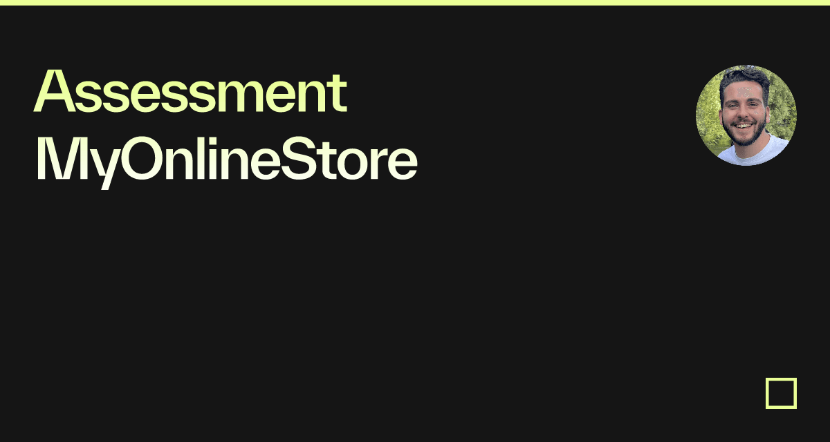 Assessment MyOnlineStore - Codesandbox