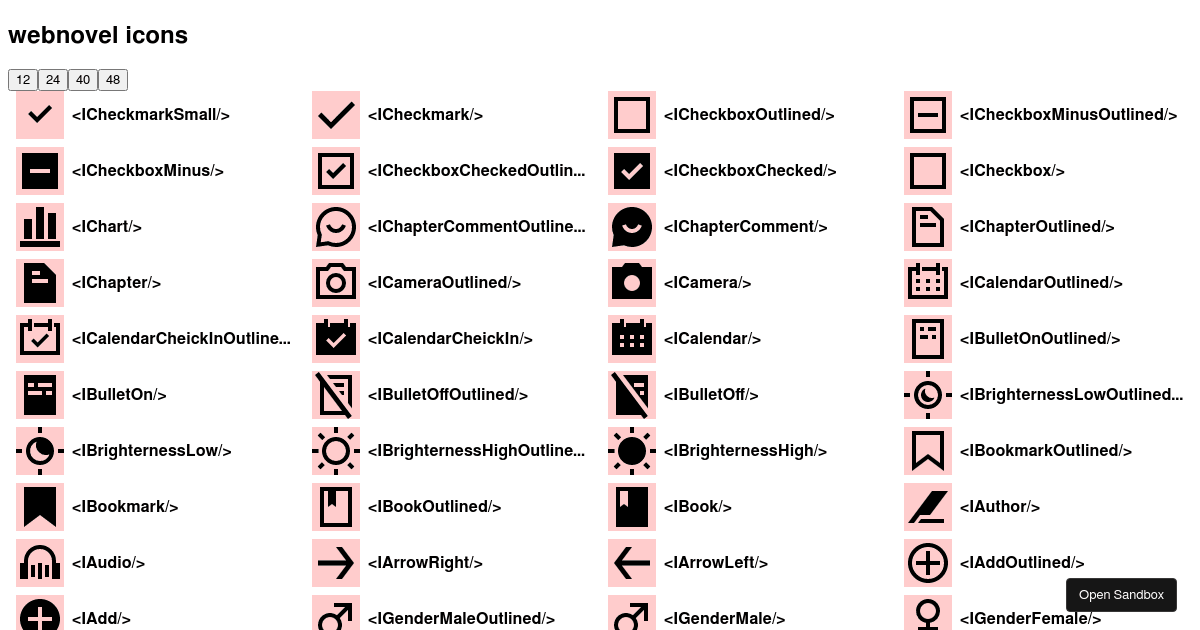 webnovel-icon (forked) - Codesandbox