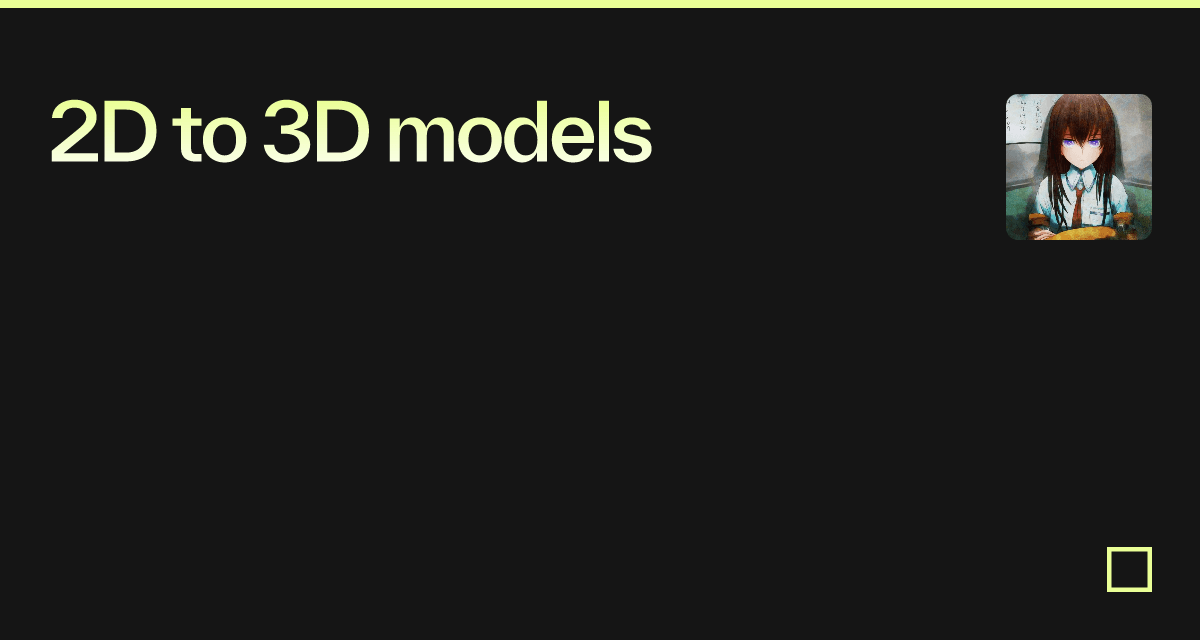 2D to 3D models - Codesandbox