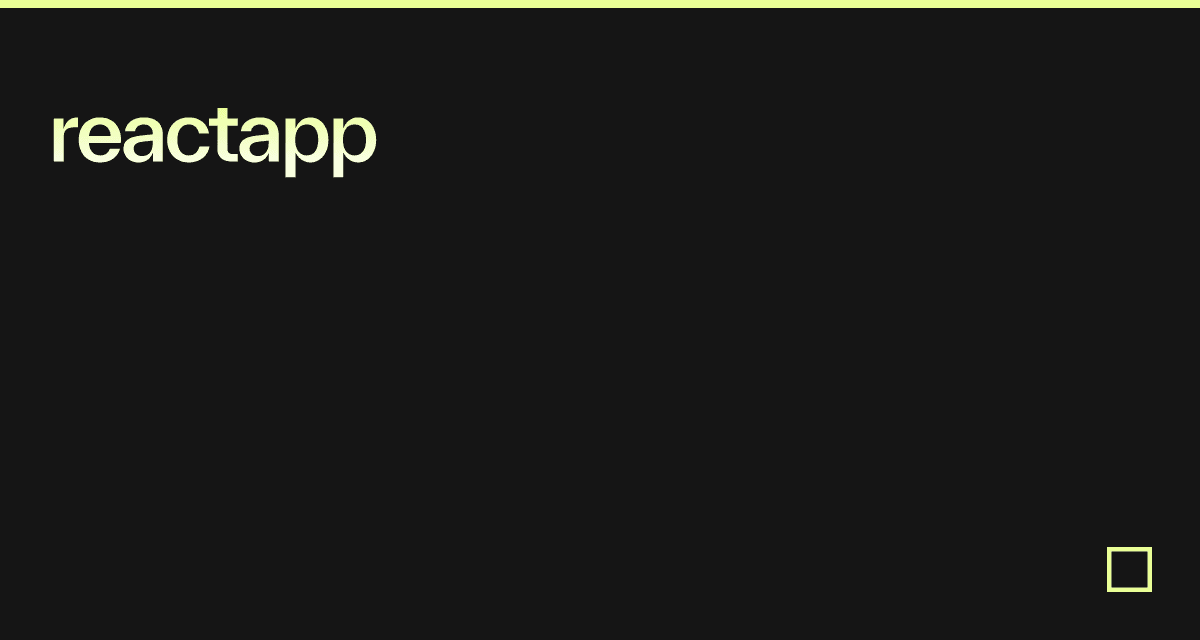 reactapp - Codesandbox