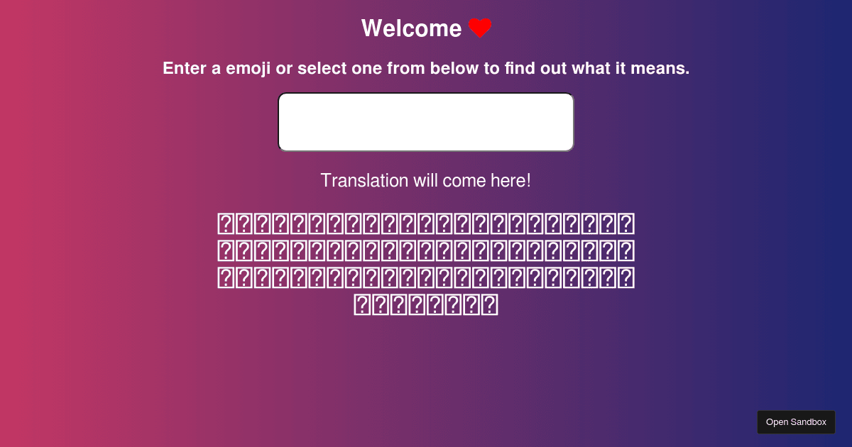 emoji-application - Codesandbox