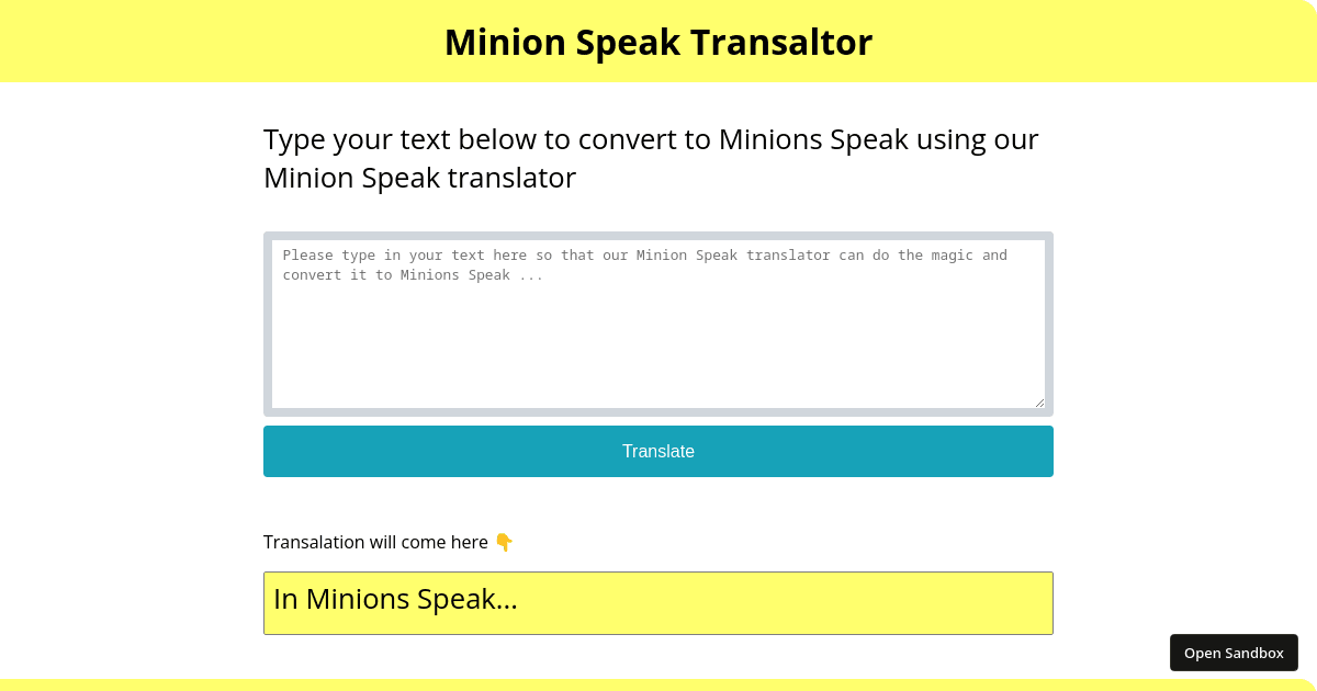 minion-translator - Codesandbox