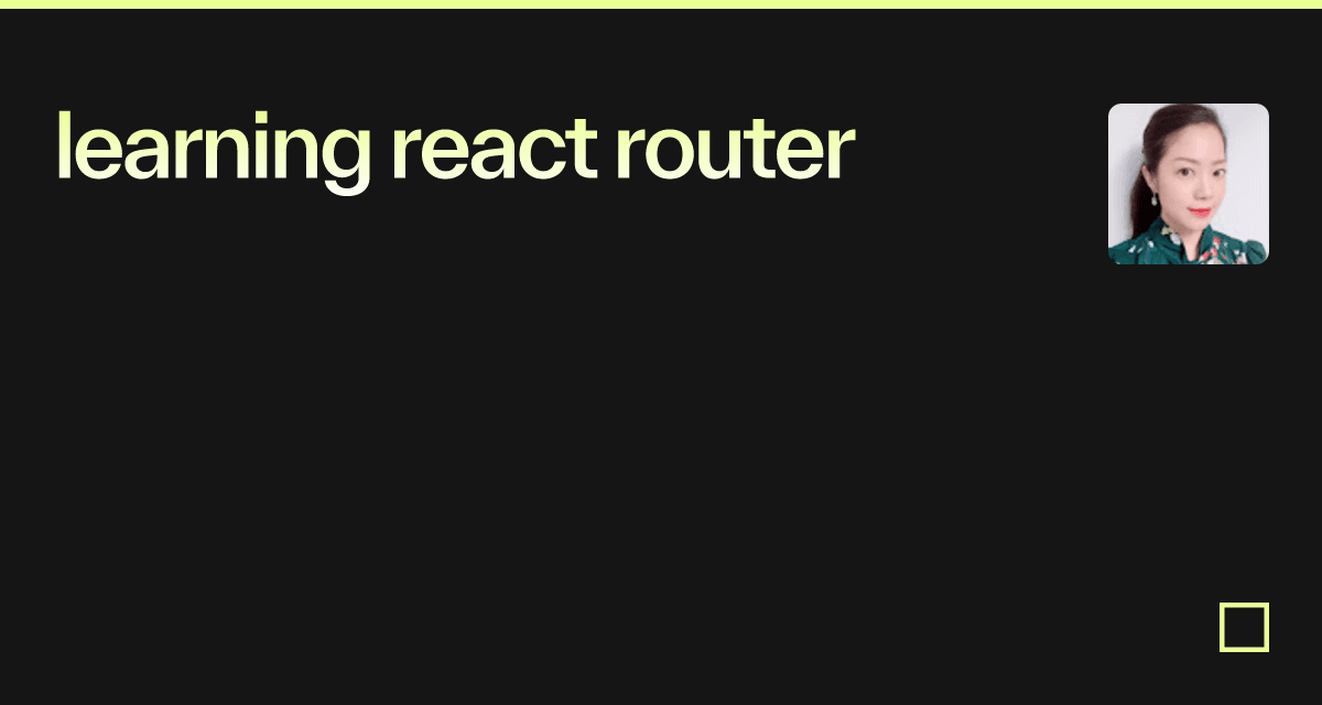 Learning React Router Codesandbox 
