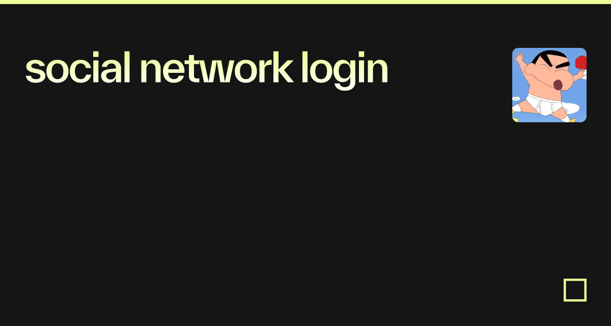 social network login - Codesandbox