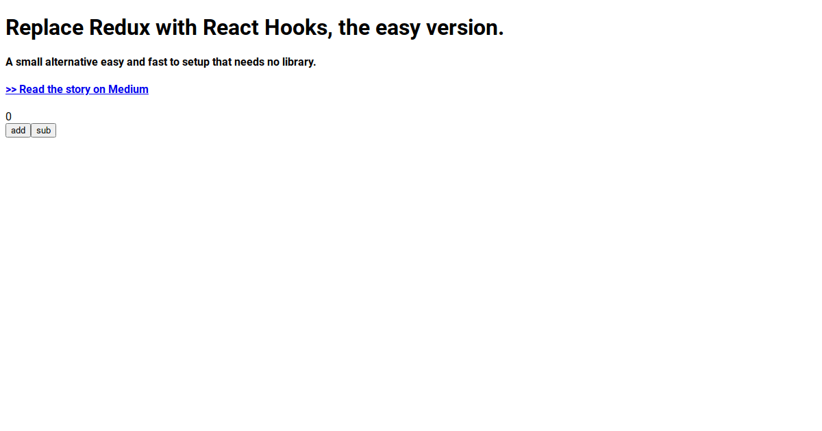 Replace Redux With React Hooks The Easy Way Codesandbox