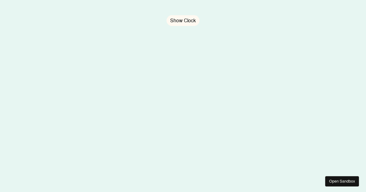 Demo Lifecycle Methods Timer Codesandbox