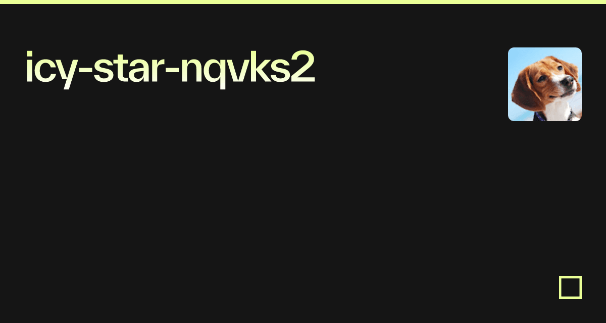 icy-star-nqvks2 - Codesandbox