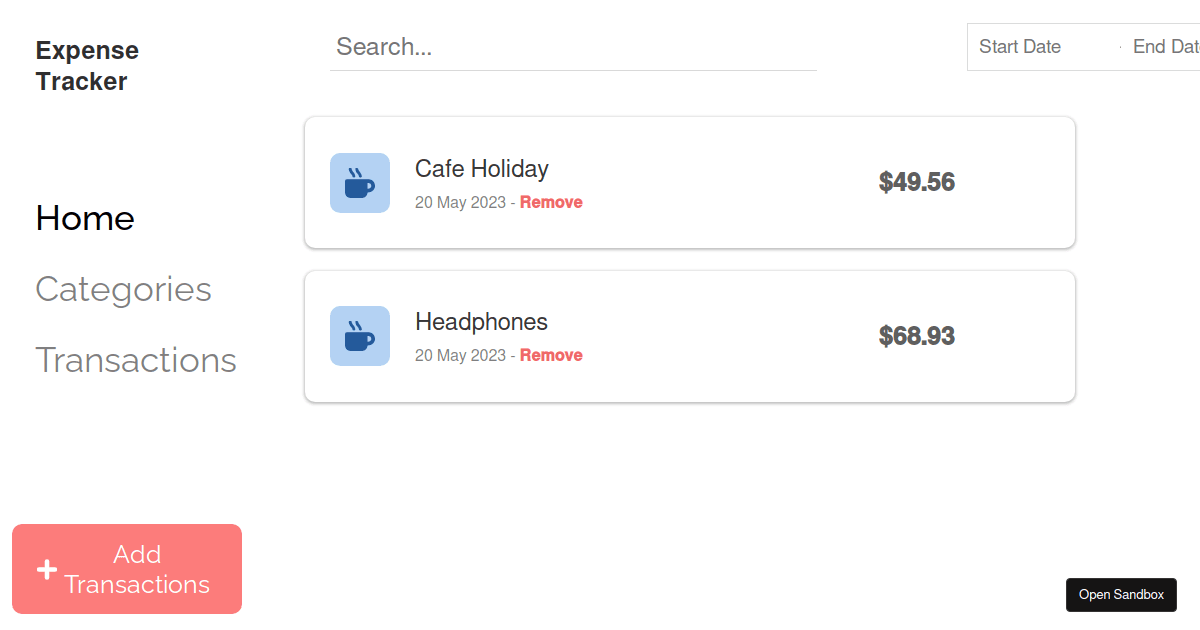 expense-tracker - Codesandbox