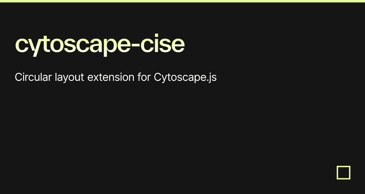 cytoscape-cise - Codesandbox