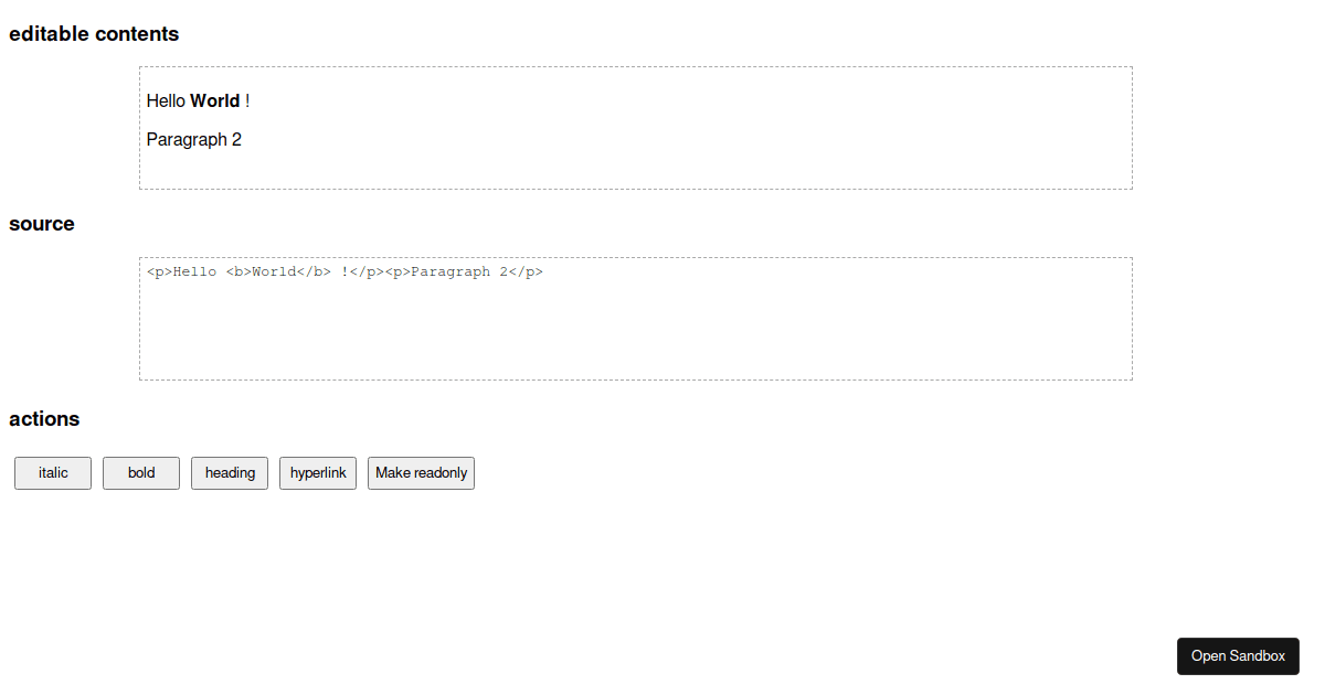 simple rich text editor in react - Codesandbox