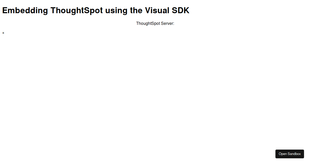 Thoughtspot App - Codesandbox