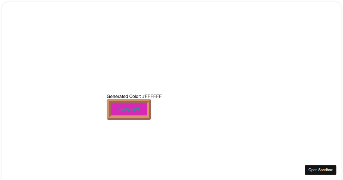 React Random Color Generator Codesandbox