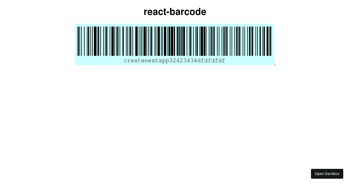 react-barcode - Codesandbox