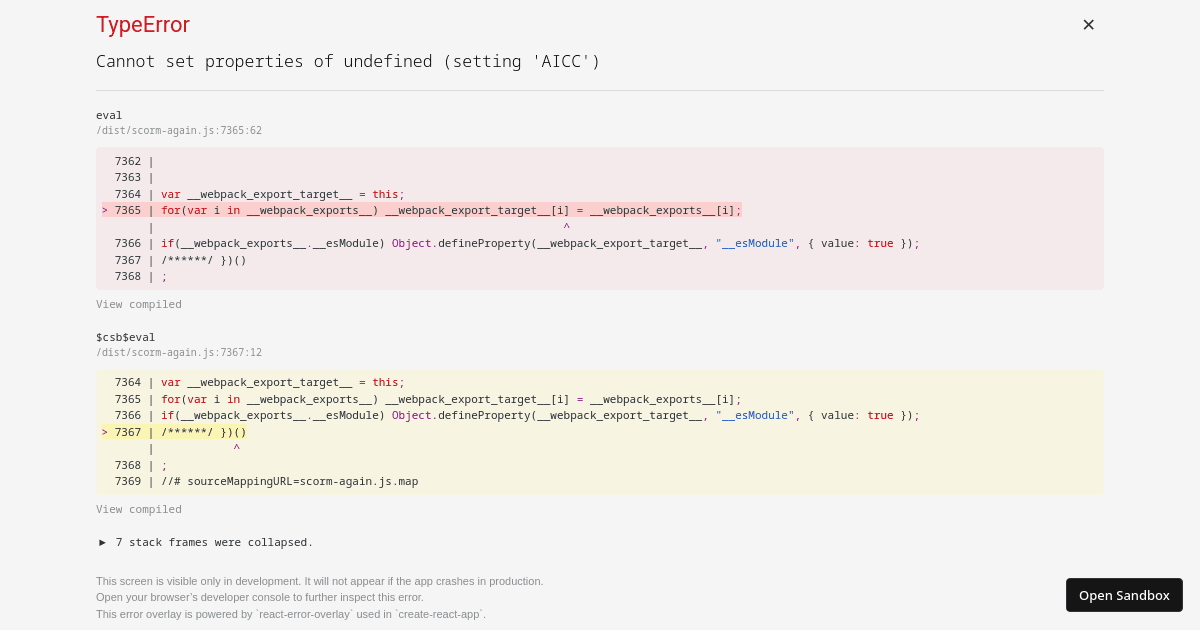 scorm-again - Codesandbox