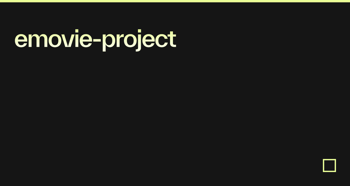 emovie-project - Codesandbox