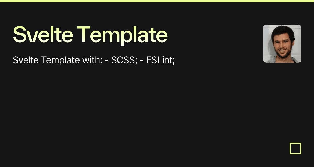 Svelte Template - Codesandbox