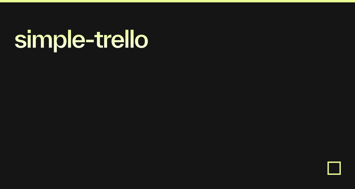 simple-trello - Codesandbox