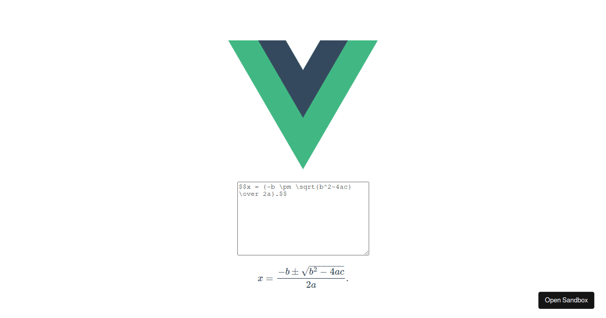 Vue Template - Codesandbox
