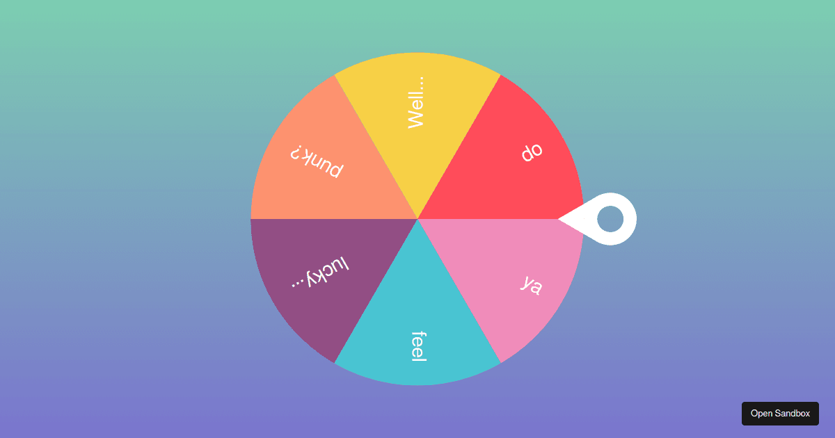 Roue de la fortune 1 - Codesandbox