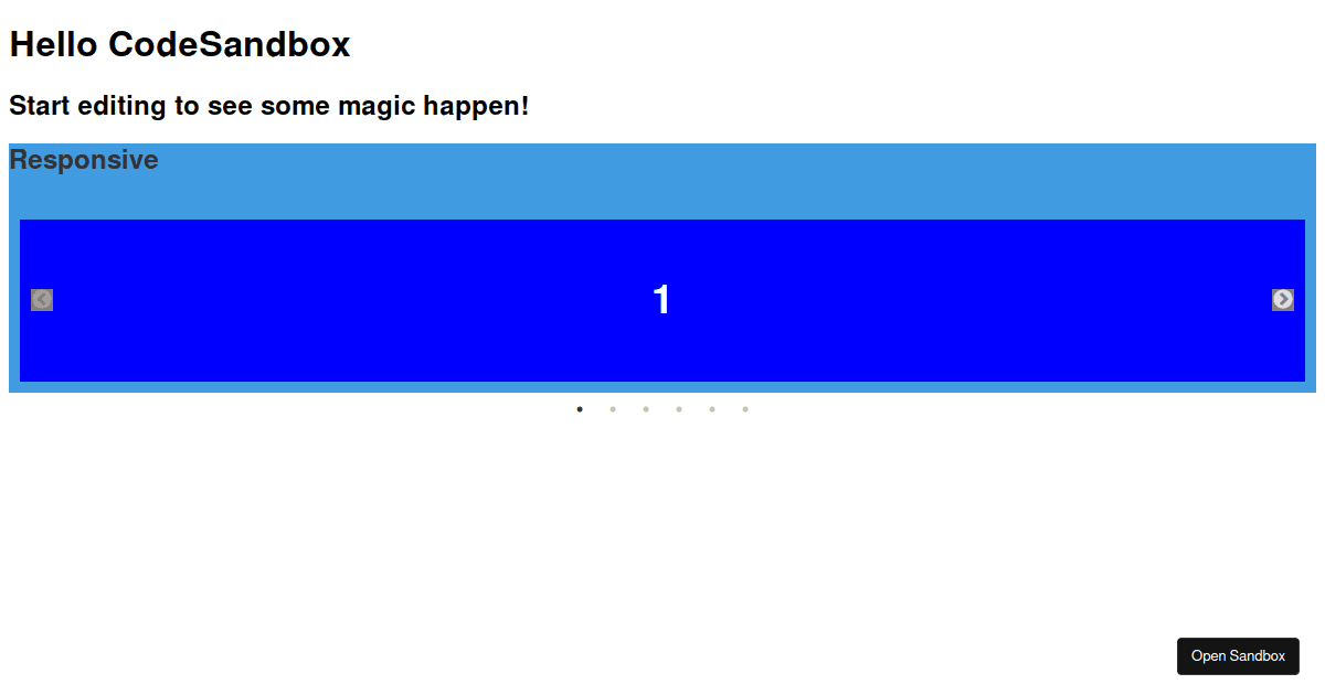 React carousel with react-slick - Codesandbox