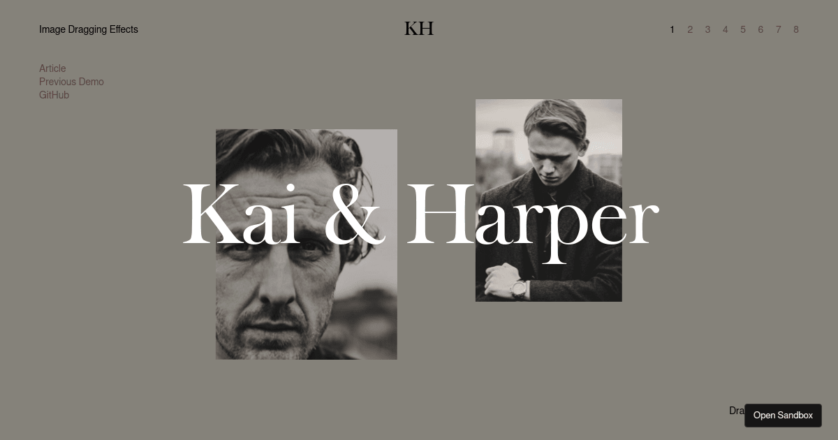 codrops/ImageDraggingEffects - Codesandbox