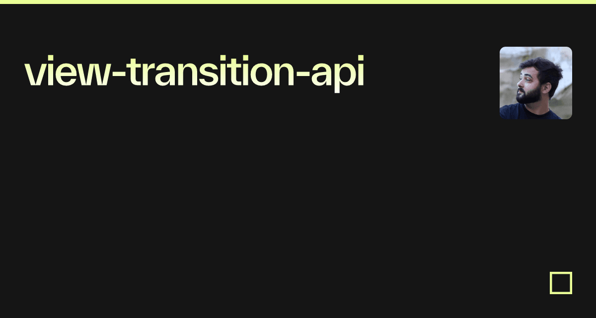 view-transition-api - Codesandbox