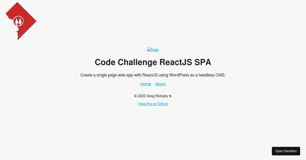 Code Challenge Reactjs Spa Codesandbox