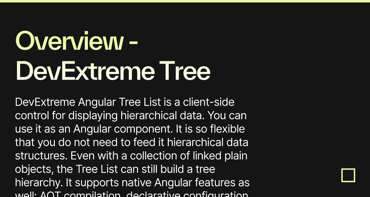Overview Devextreme Tree List Codesandbox