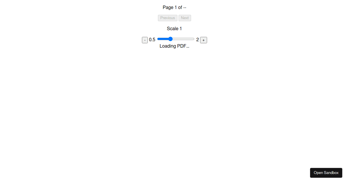 React Pdf Prevent Flash With Scale Codesandbox
