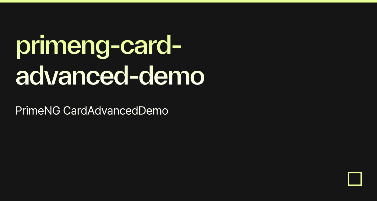 primeng-card-advanced-demo - Codesandbox