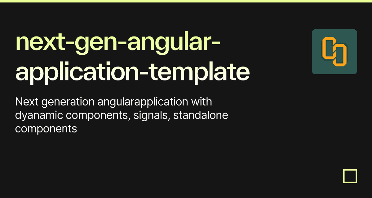 next-gen-angular-application-template - Codesandbox