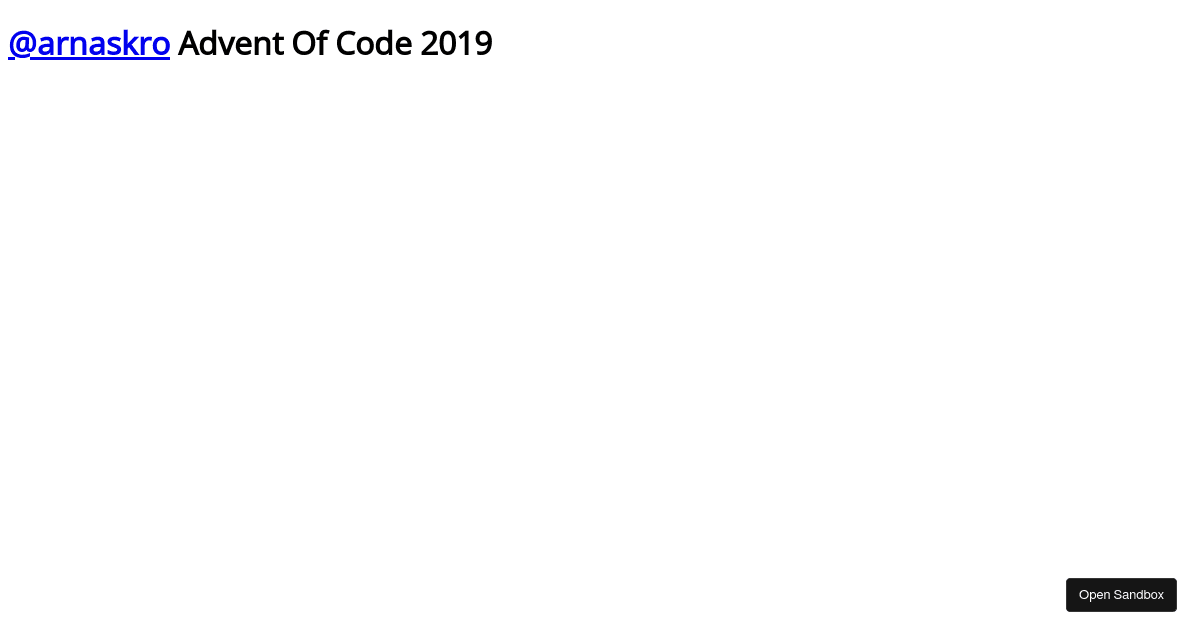 advent-of-code-2019 - Codesandbox advent-of-code-2019 - Codesandbox