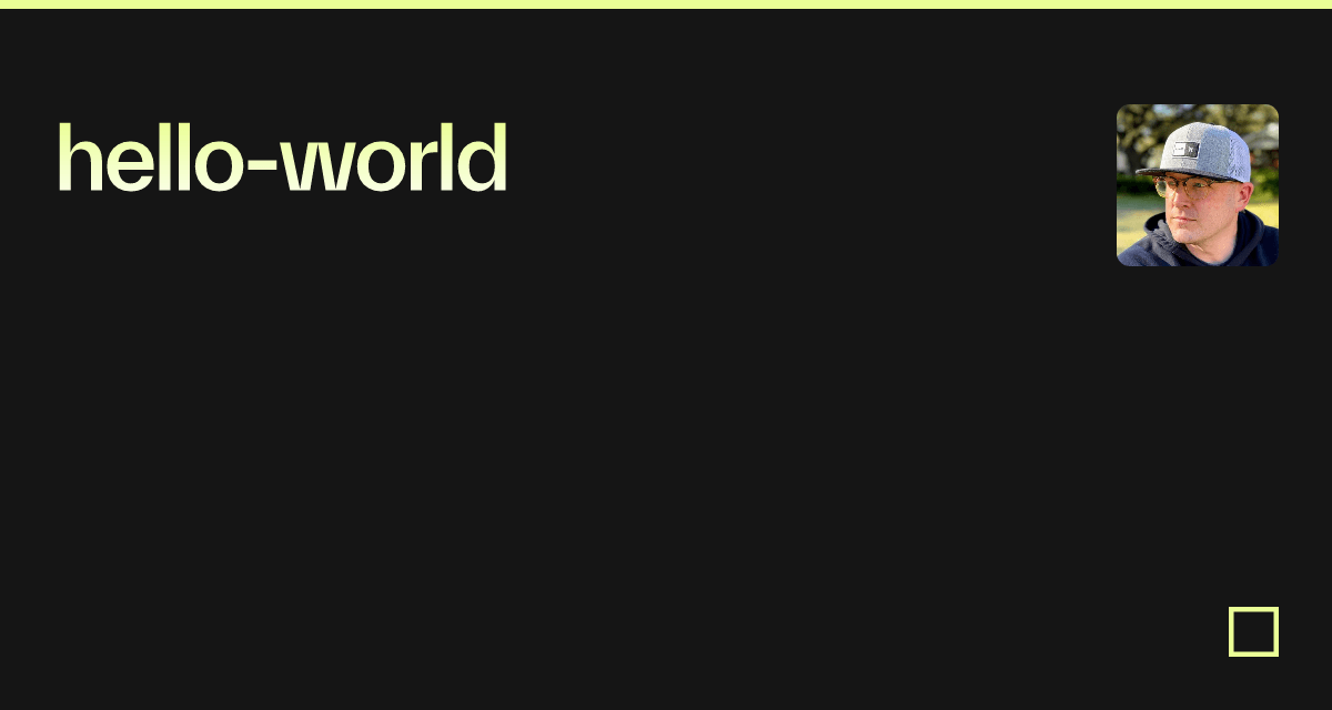 hello-world - Codesandbox