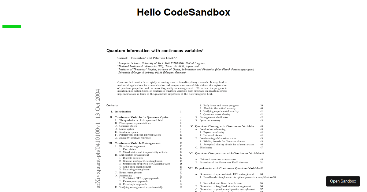 pdf loading placeholder - Codesandbox