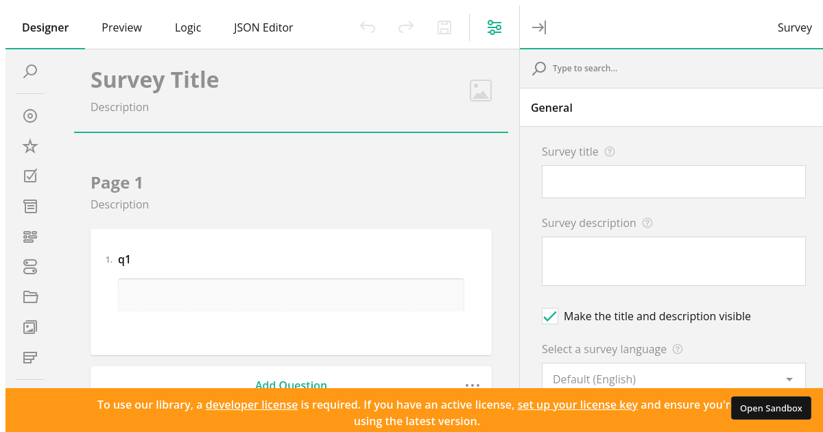 Survey-FormCreator - Codesandbox