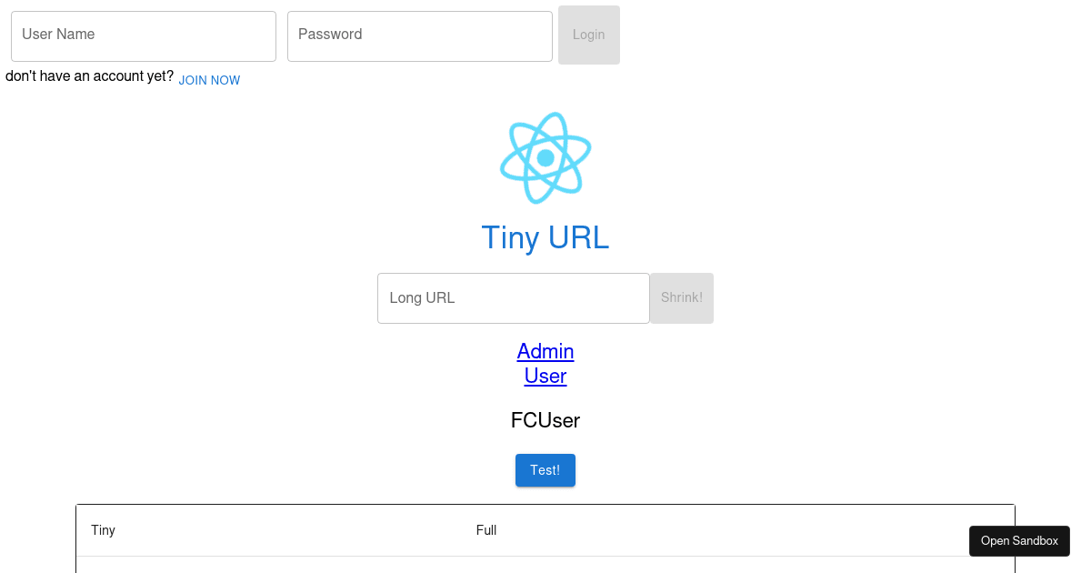tiny-url-client - Codesandbox