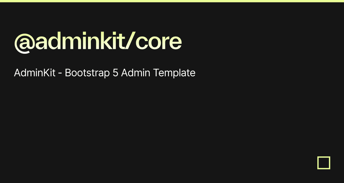 @adminkit/core - Codesandbox