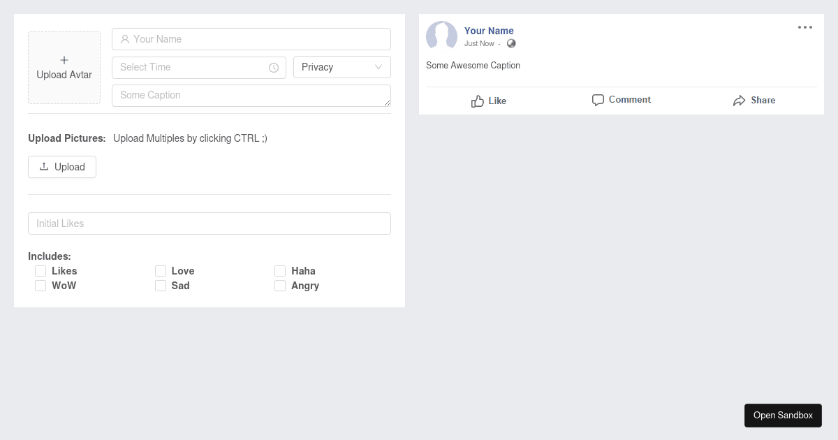 react-fb-post-creator (forked) - Codesandbox