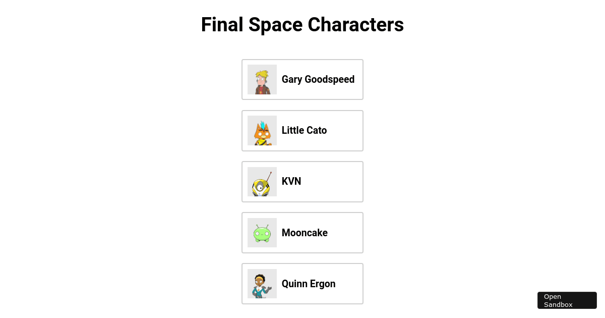 space-characters-new - Codesandbox
