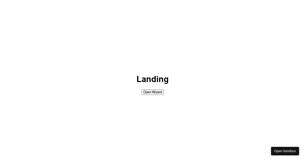 Wizard Routing Logic Codesandbox