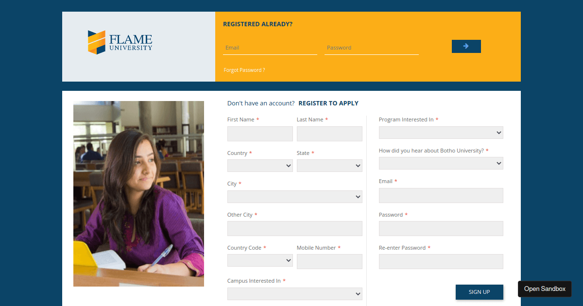 flame-university - Codesandbox
