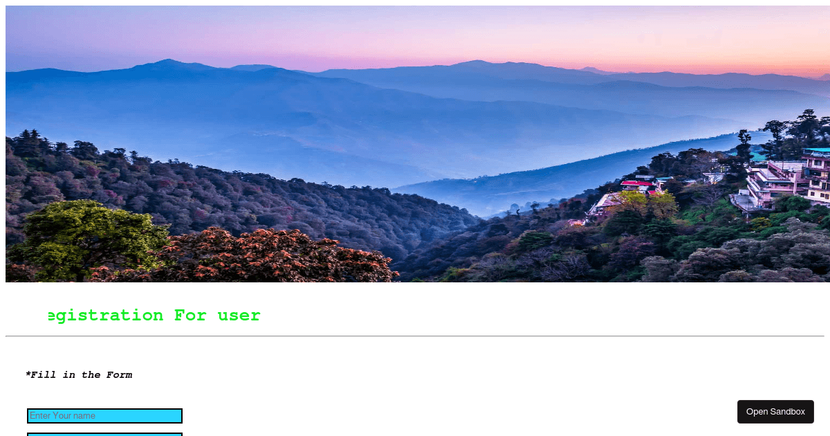 Registration Form - Codesandbox